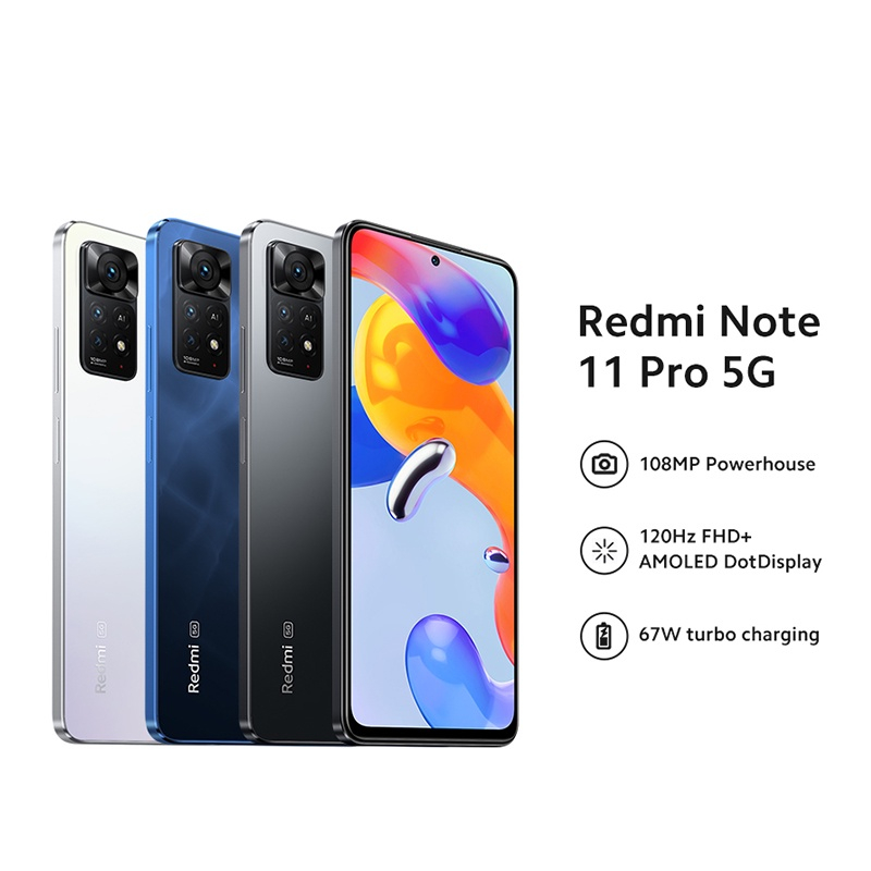 Xiaomi Redmi Note 11 Pro 5G / Note 11 Pro 4G Smartphone (8GB+128GB) 67W ...