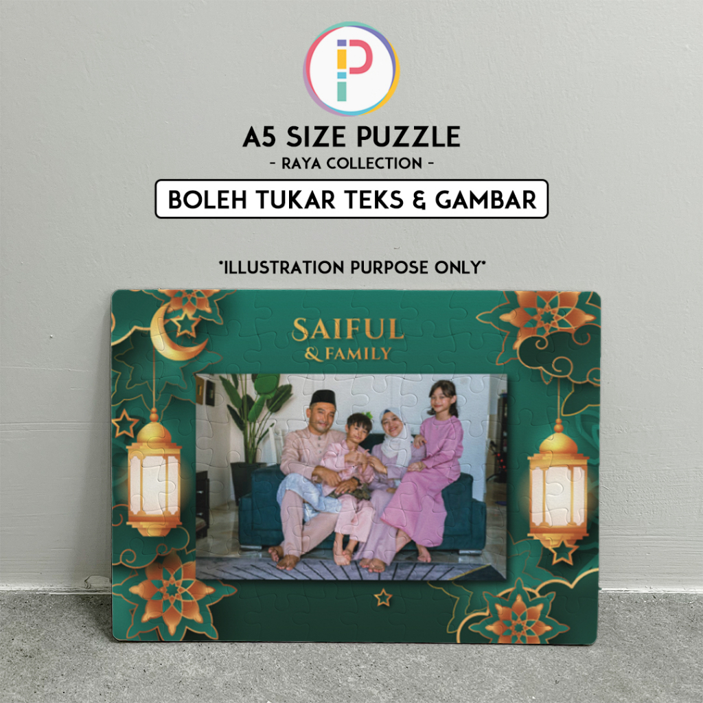 Custom A5 Puzzle Hari Raya Aidilfitri Photo Gambar Sendiri Family ...