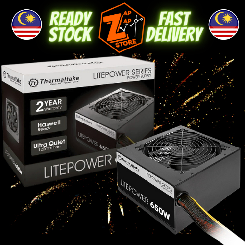 Thermaltake LitePower 650W Power Supply (LTP-0650P-2) | Shopee Malaysia
