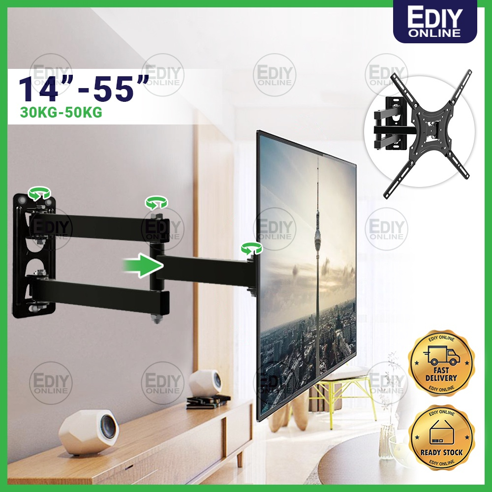 【NEW】 UNIVERSAL 14 - 55 Inch Telescopic Rotation SMART ANDROID TV ...