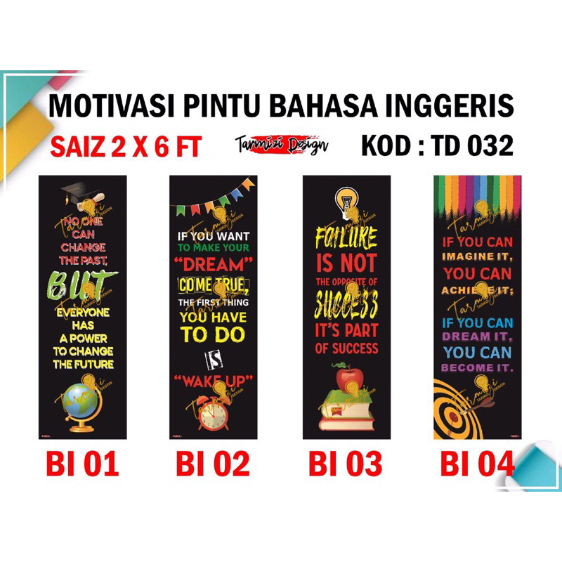 BANNER MOTIVASI PINTU KELAS | Shopee Malaysia