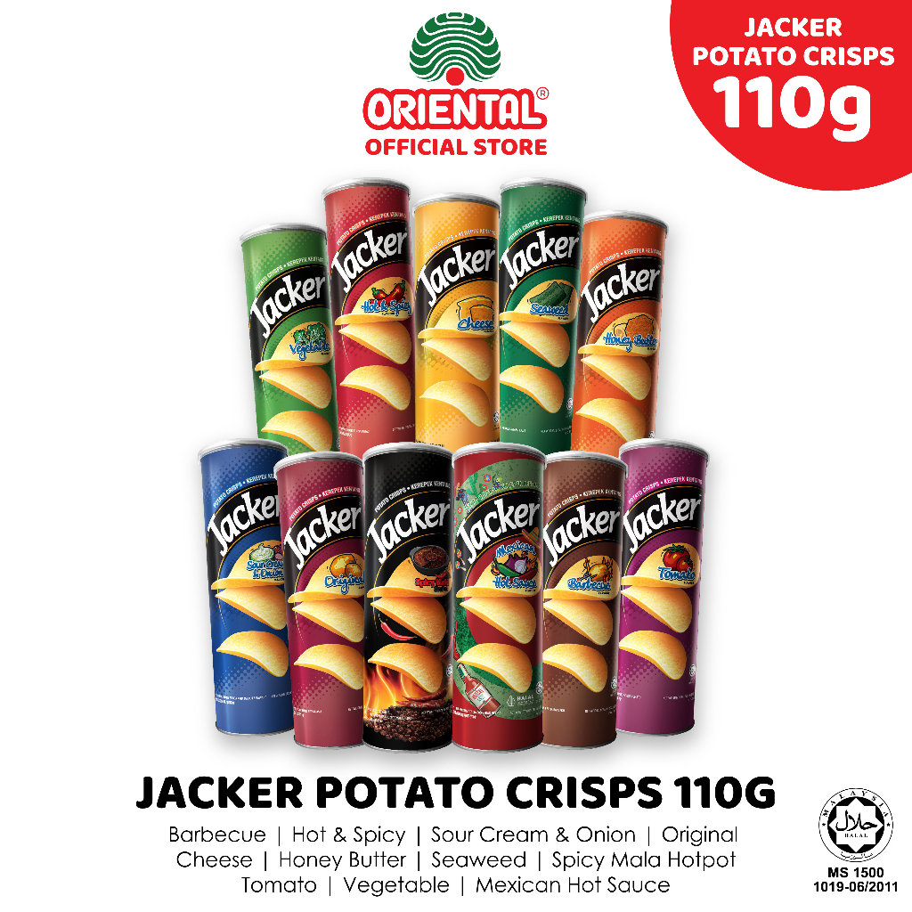 Jacker POTATO CRISPS 110G (Canister) | Shopee Malaysia