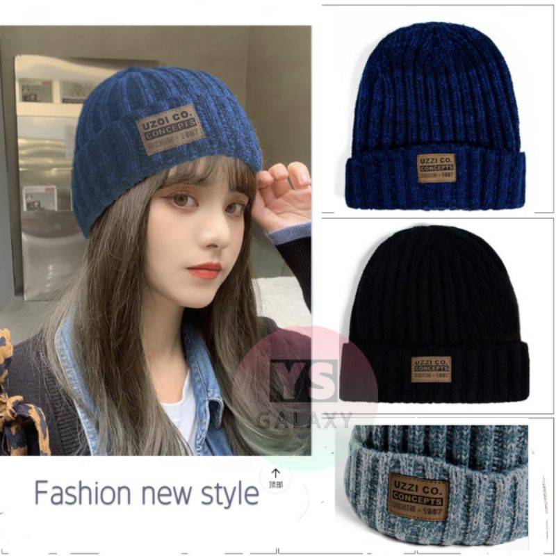 Man Woman Beanie Japanese knitted Hat Showing Face Small Woolen Hat ...