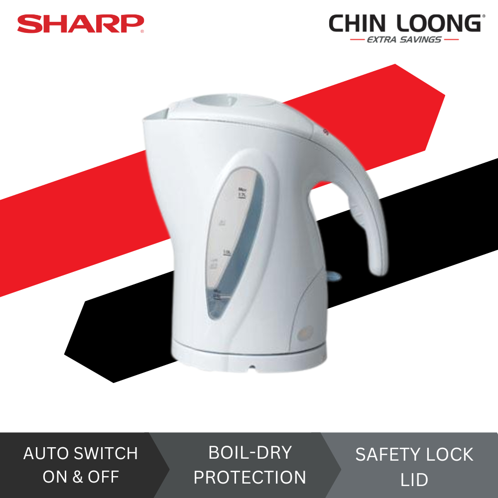 [ready stock now] Sharp Jug Kettle EKJ17 WHITE/ YELLOW (1.7 Litre ...