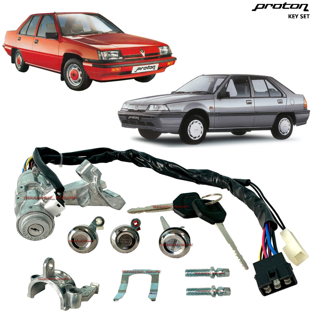 Proton Saga Iswara Key Kunci Set Start Ignition Switch Lock Door Bonnet ...