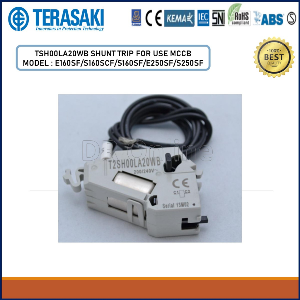 TERASAKI SHUNT TRIP FOR S100SF S160SCF E160SF E250SF S250SF MCCB ...