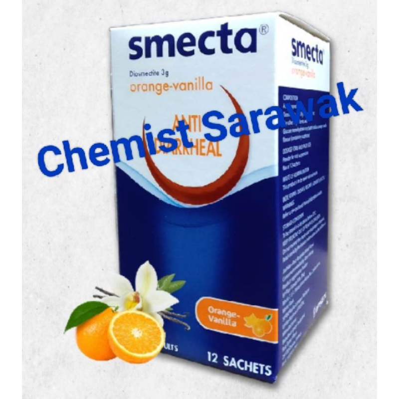 Smecta Anti Diarrheal 12's Sachets (Orange-Vanilla Flavour) | Shopee ...