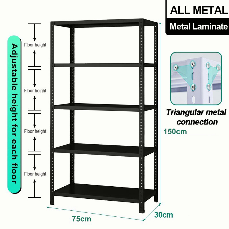 💖Adjustable💖4/5 Tier Metal Boltless Rack Home kitchen Store Storage ...