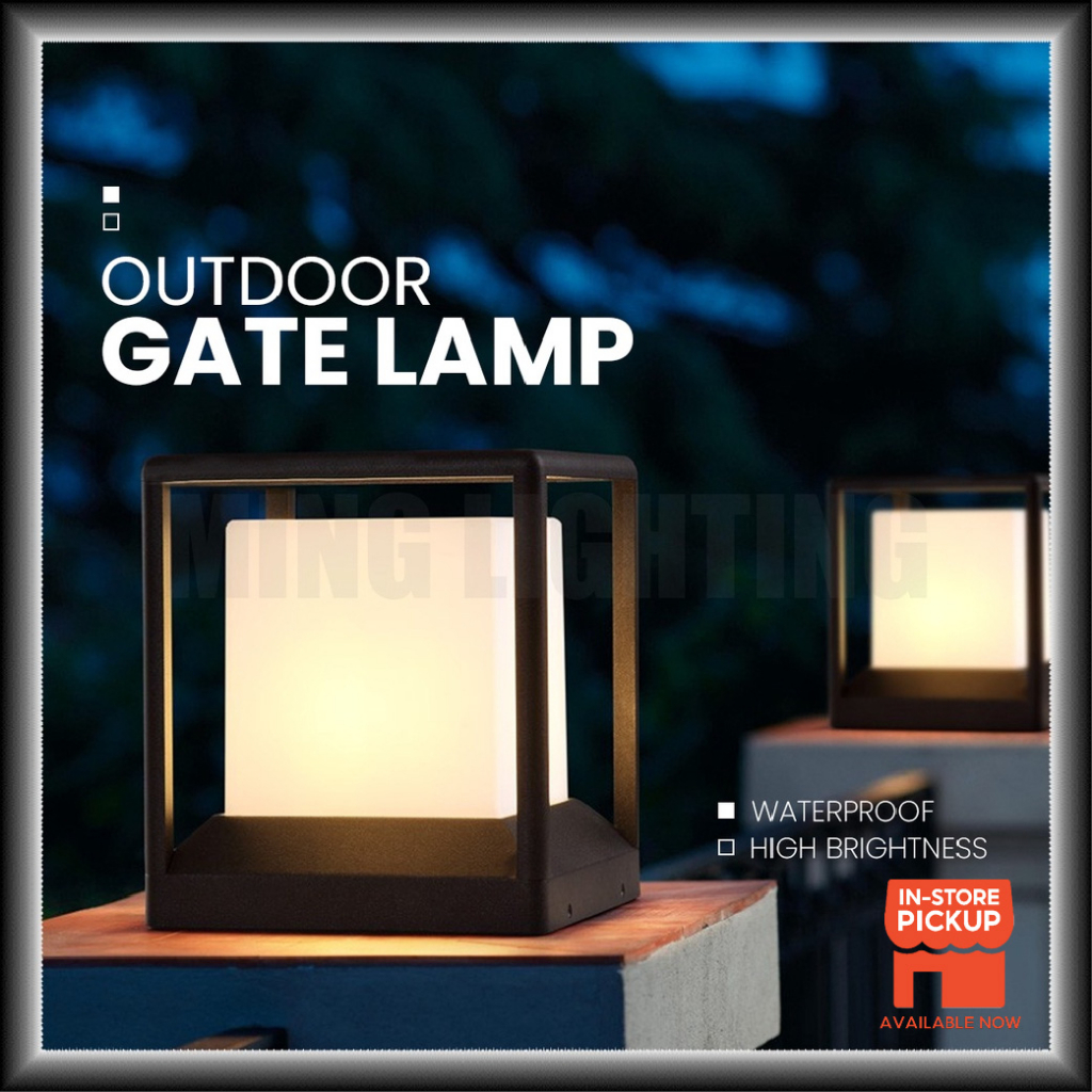 Outdoor Gate Lamp Casing Modern Light E27 Bulb Holder Waterproof ...