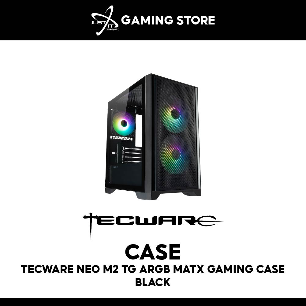 TECWARE NEO M2 TG / TECWARE FORGE M2 ARGB MATX GAMING CASING ( BLACK ...