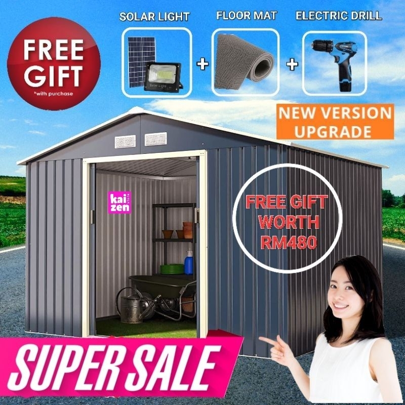 🎁KAIZEN STORE MALAYSIA🎁 HUT SHAPE- OUTDOOR GARDEN STORAGE CABIN STORE ...
