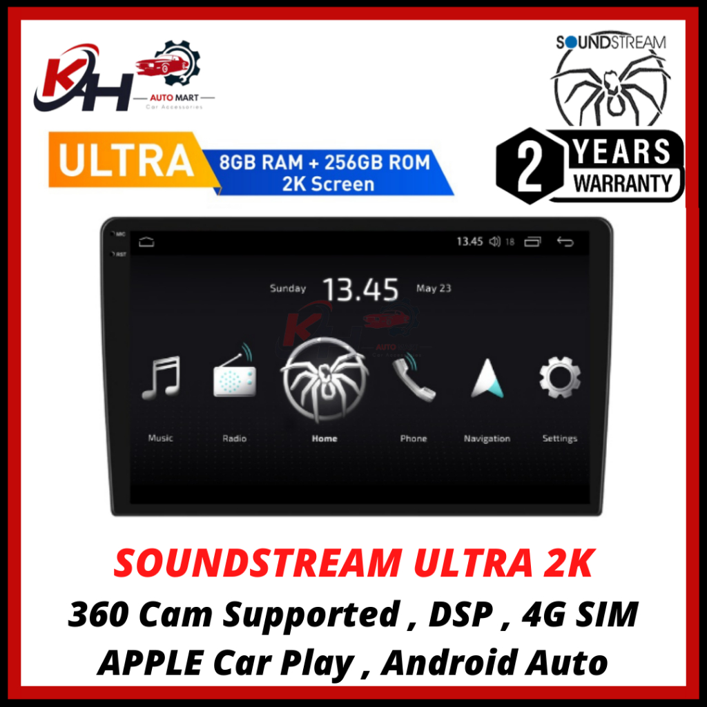 Soundstream ★ 8+256gb 2K Screen ANZUO ULTRA 360 Cam Supported, DSP, 4G ...