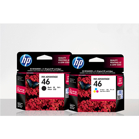 HP 46 HP46 INK CARTRIDGE BLACK / COLOR DESKJET 2020hc , 2029 , 2520hc ...
