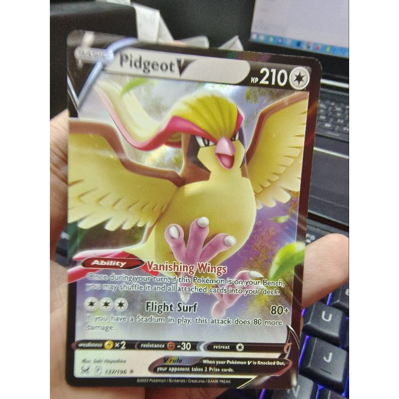 Colourless Type - Pokemon Card V - Pidgeot V 137/196 | Shopee Malaysia