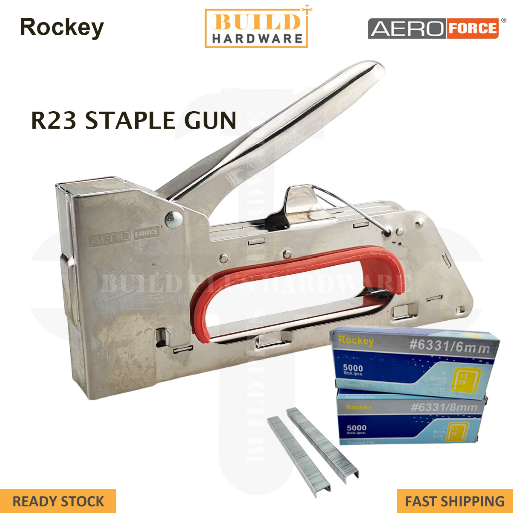 AEROFORCE R23 Staple Nail Tacker Gun 4-8mm 5/32" - 5/16" | ROCKEY 6mm ...