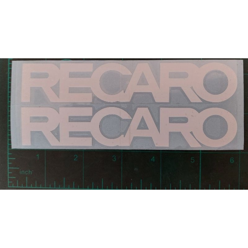 sticker recaro white 6inci (2pcs) | Shopee Malaysia