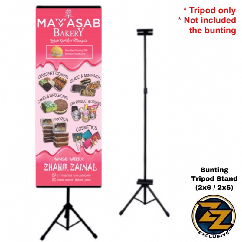 Tripod Bunting/Banting Stand (5 ft x 2ft / 6ft x 2ft Bunting ) FREE ...