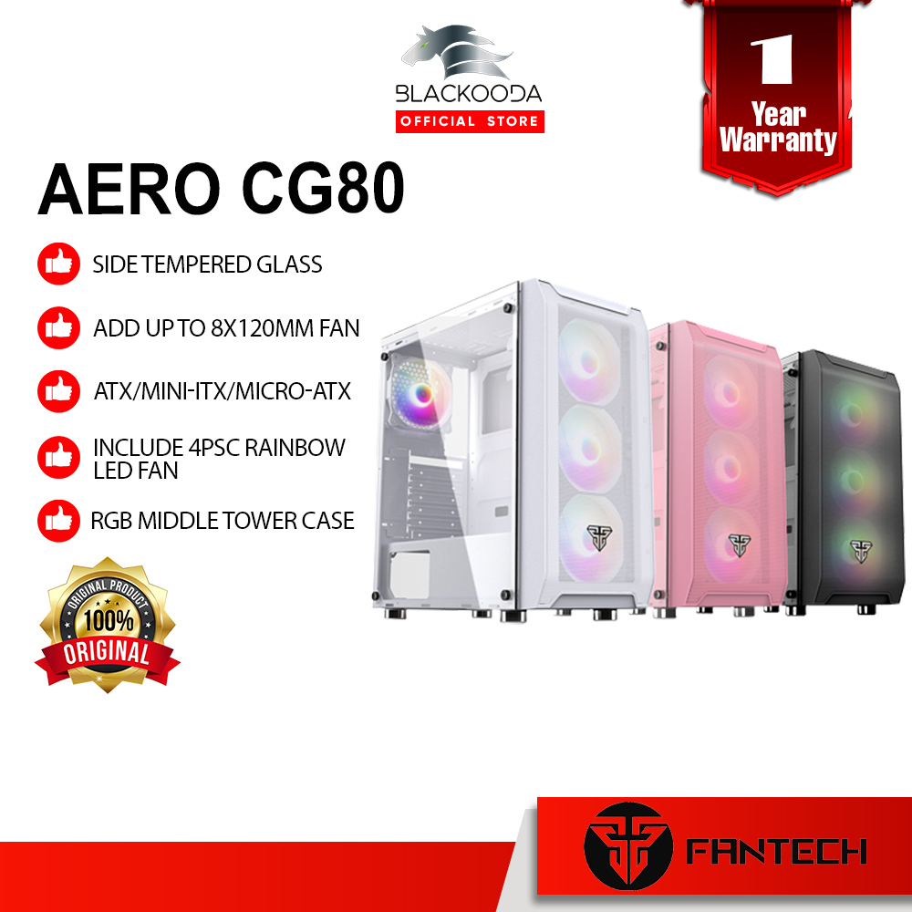 Fantech CG80 Aero Middle Tower PC Case /Casing [FREE WITH 4 RGB FAN ...