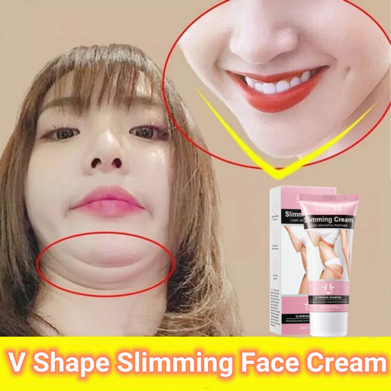 Double Chin Slimming V-Shape Face Lifting Face Slimming Cream Krim ...