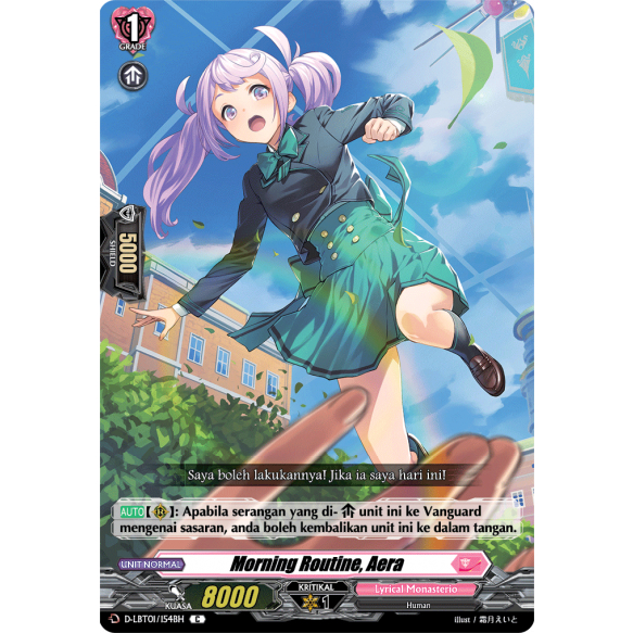 Cardfight Vanguard D-LBT01/154BH Morning Routine, Aera Lyrical Monasterio C (Bahasa) | Shopee ...