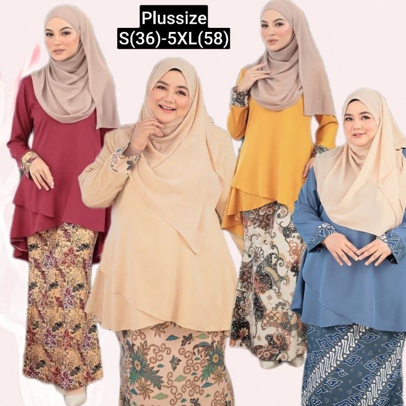 Baju Kurung moden plussize baju kurung murah baju raya 2023. | Shopee Malaysia