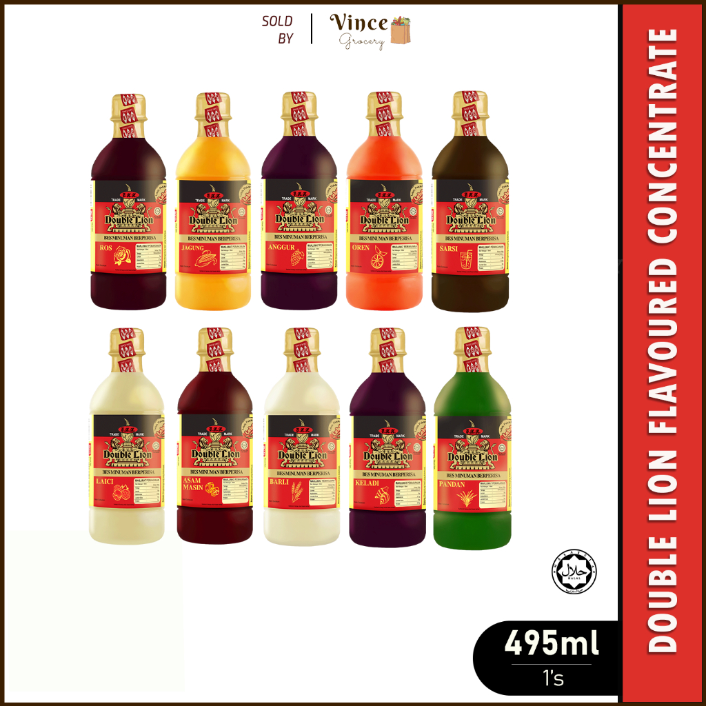 DOUBLE LION Flavoured Concentrated · Bes Minuman Berperisa | 495ml ...