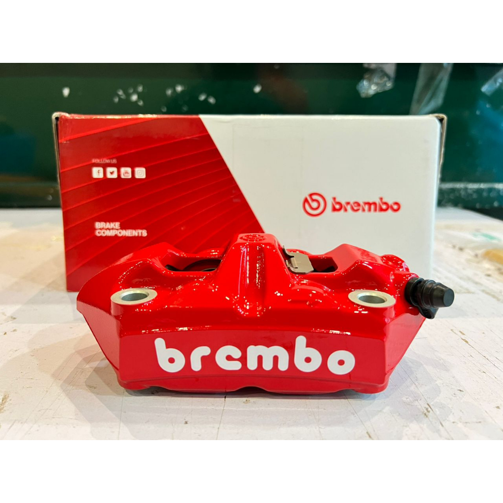 ORIGINAL BREMBO M4 M40 4POT CALIPER 100MM RED 100% ORIGINAL COLOUR ...