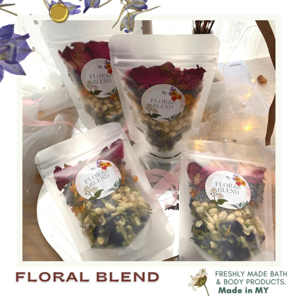 [ Floral Blend ] Floral bath dried flower and botanical 20g | Mandi ...
