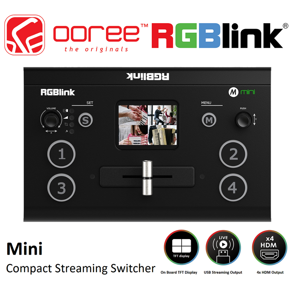 RGBLINK MINI COMPACT STREAMHING SWITCHER WITH ON BOARD TFT DISPLAY ...