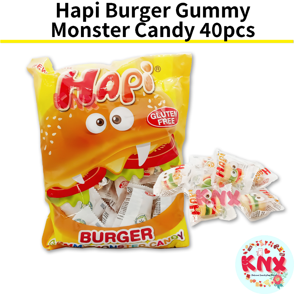 (Big Pack) Hapi Burger Gummy Candy 40pcs | Shopee Malaysia