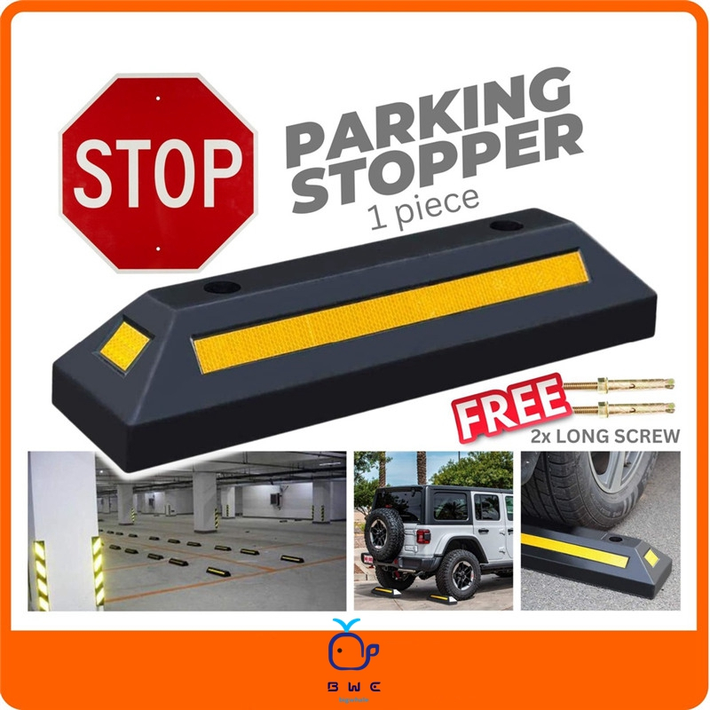 54CM Rubber Curb Parking Block Wheel Stopper Parking Blocks Rubber ...