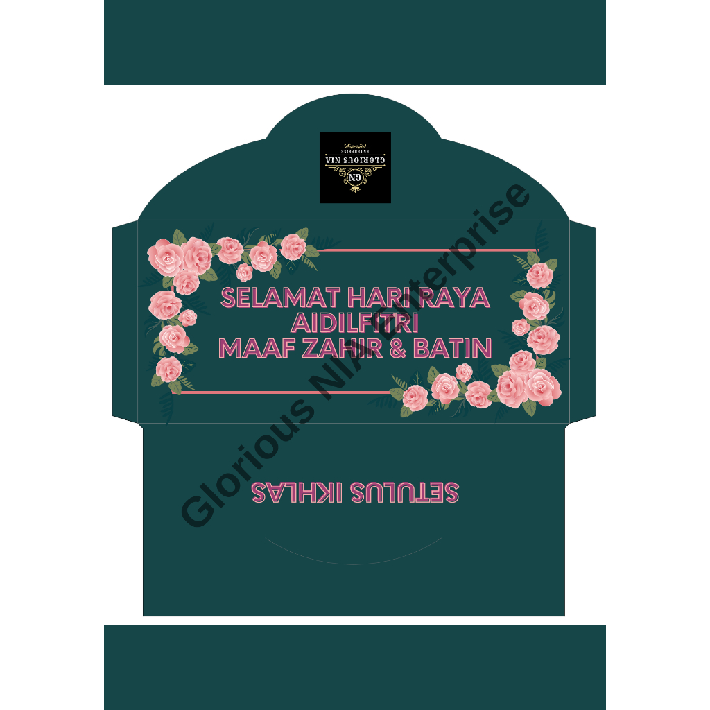 Design Sampul Duit Raya Angpau duit tak perlu lipat softcopy PDF saiz ...