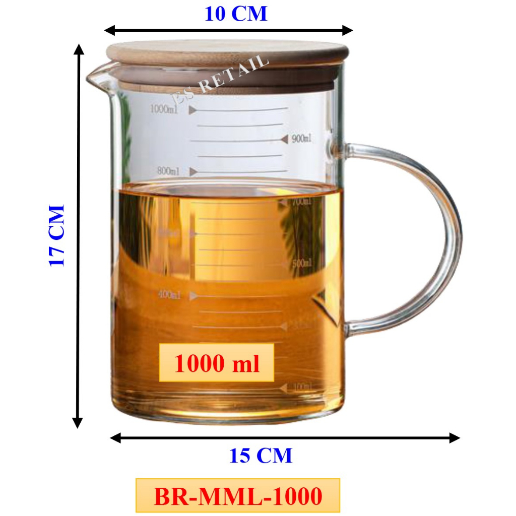 Measurement glass mug Borosilicate measurement mug Glass cup ...
