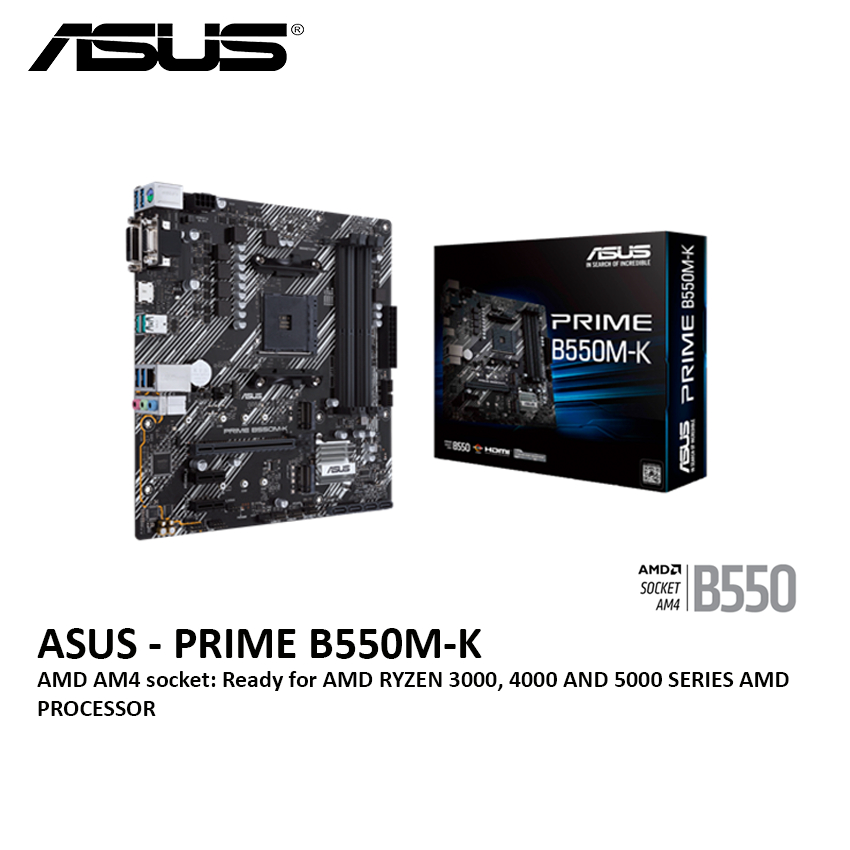 ASUS PRIME B550M-K AMD SOCKET AM4 MICRO ATX MOTHERBOARD | Shopee Malaysia
