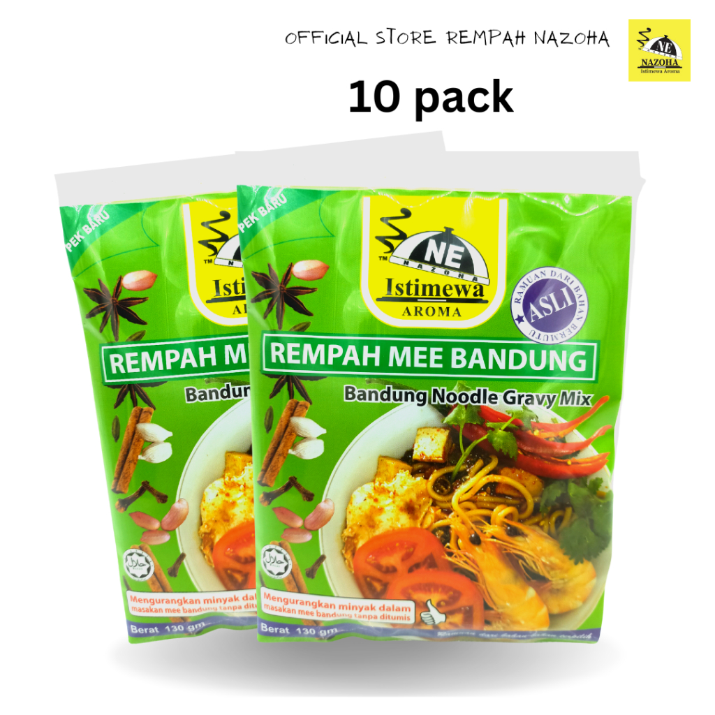 Pes /Rempah Mee Bandung Nazoha Original 10 pack noodles | Shopee Malaysia
