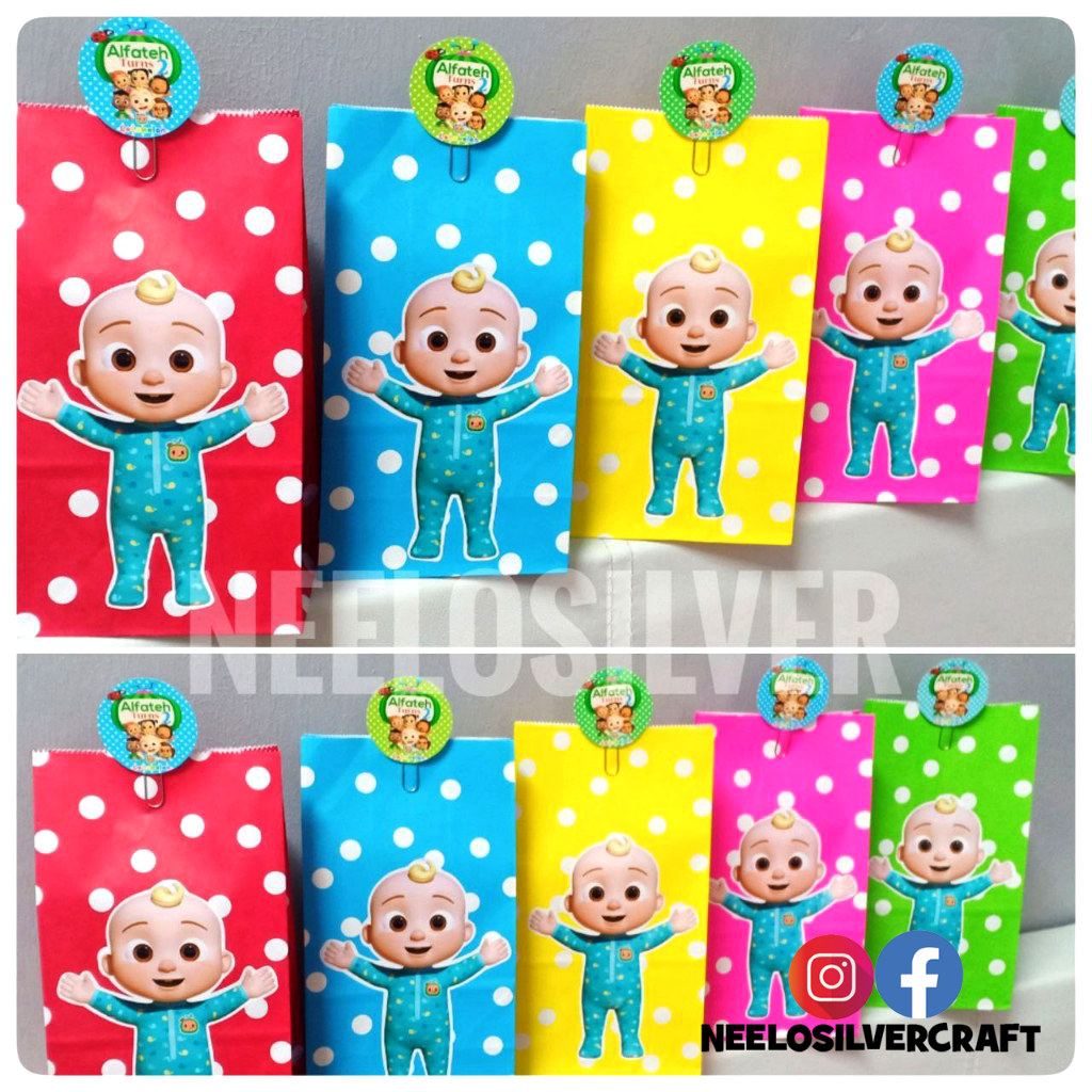 Cocomelon Goodiesbag and Deco for Birthday Party | Shopee Malaysia