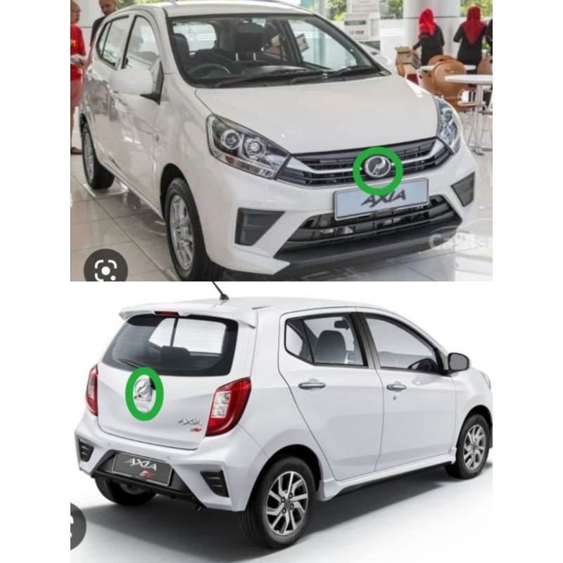 Perodua Axia 2019-2022 Front And Rear Emblem (Logo) (Siap Double Tape ...