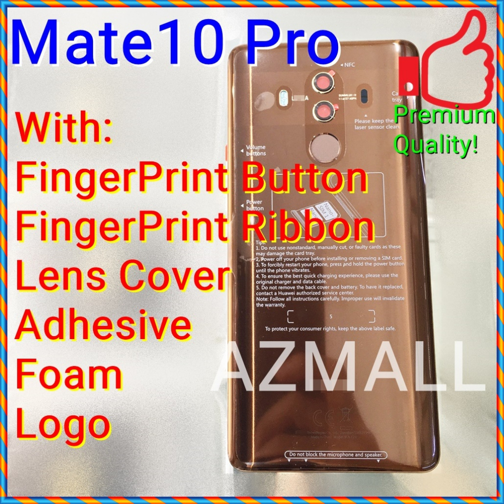 NEW ORI Back Battery Cover Housing w/ Camera Cover Fingerprint for HW Mate 10 Pro / Mate10 Pro ...
