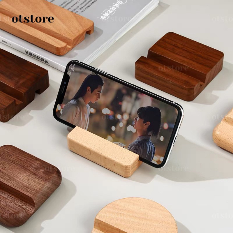 Wooden phone holder small portable phone holder lazy phone holder ...