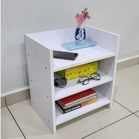 2 Tier Mini Small Wooden Multipurpose Rack Book Shelf Side Table Simple ...