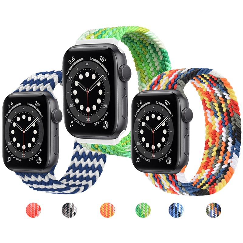 Braided Solo Loop Apple Watch Nylon Band 38mm 40mm 41mm 42mm 44mm 45mm ...