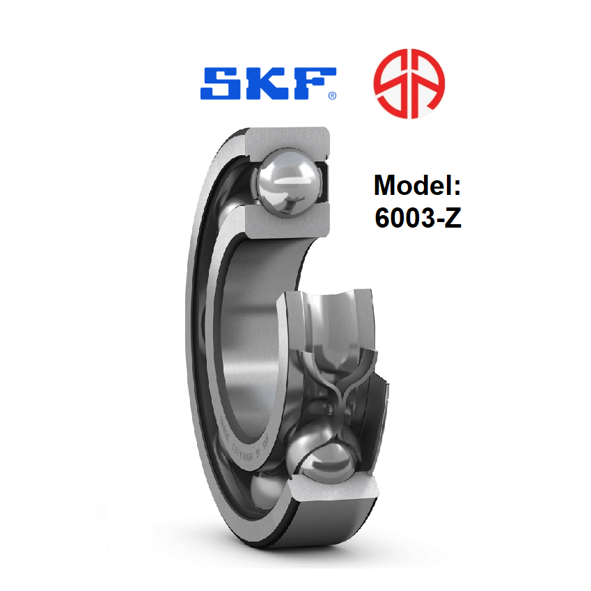 SKF 6003-Z Deep Groove Ball Bearing 17x35x10 Bearing Non Contact One ...