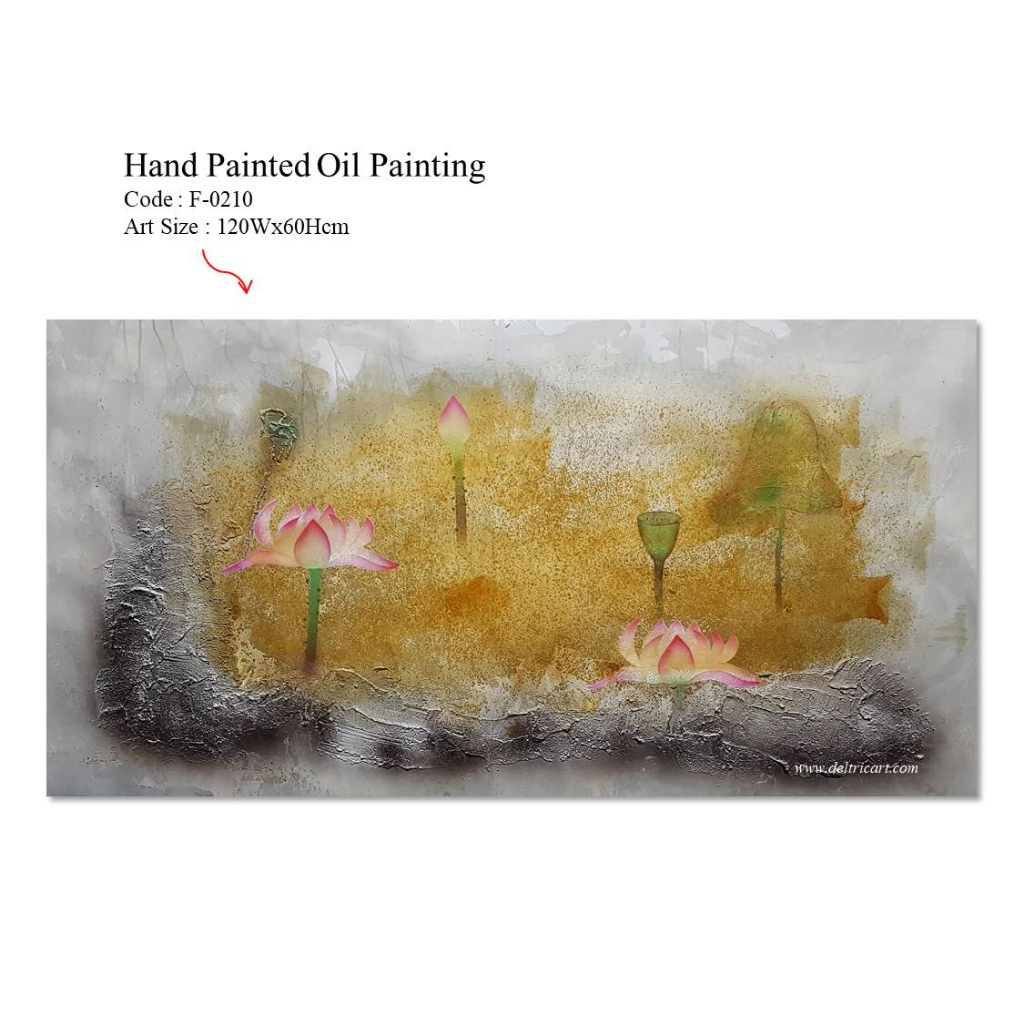 Hand Painted Oil Painting on Canvas (F-0210) | Shopee Malaysia