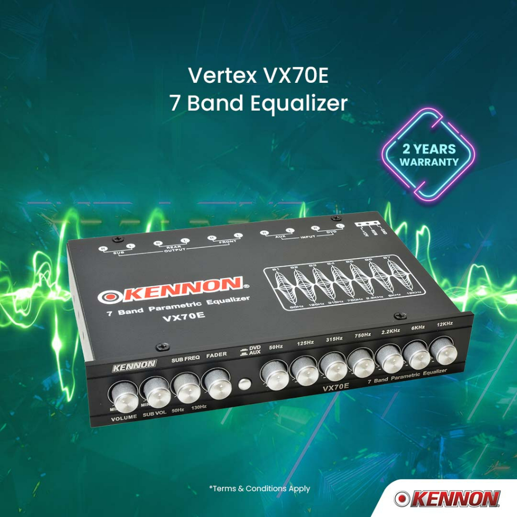 Kennon Vertex Series VX70E 7 Band Equalizer/car equalizer | Shopee Malaysia