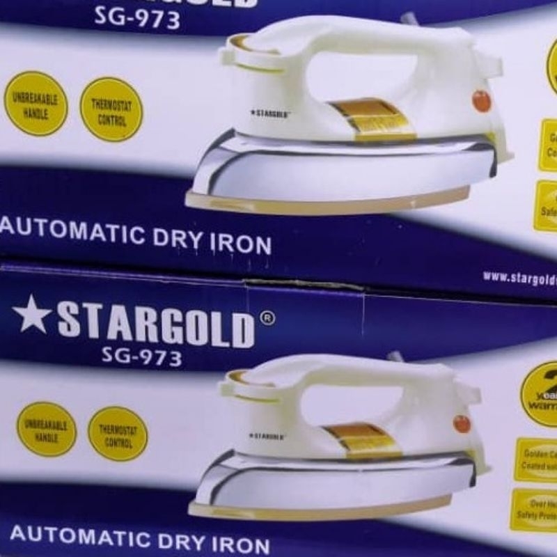Original STARGOLD 1200W Steam Iron SG-973 Heavy Duty | Shopee Malaysia