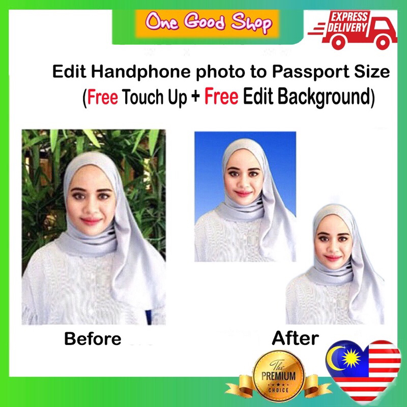 Soft copy only passport photo size setting only/ gambar passport soft ...