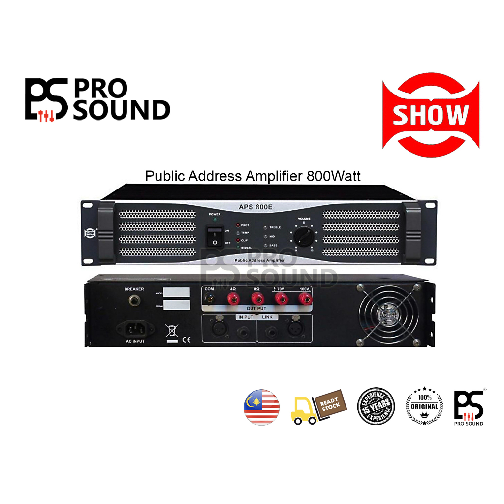 SHOW 480W APS-480E / APS-600E / APS-800E Public Address Power Amplifier ( P.A. Amp ) for Surau ...