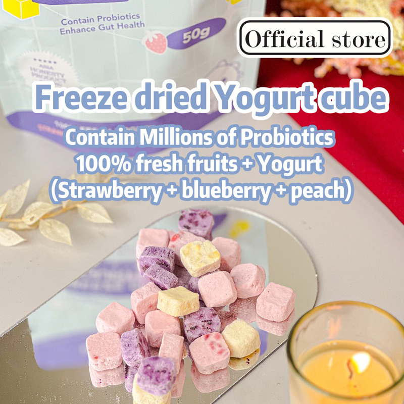 [50G] Freeze dried TRIO YOGURT CUBE🥛 | Shopee Malaysia