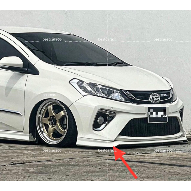 🔥Perodua Myvi (3rd Gen) 2018 PU Rubber Bodykit Front Skirting Gear Up ...