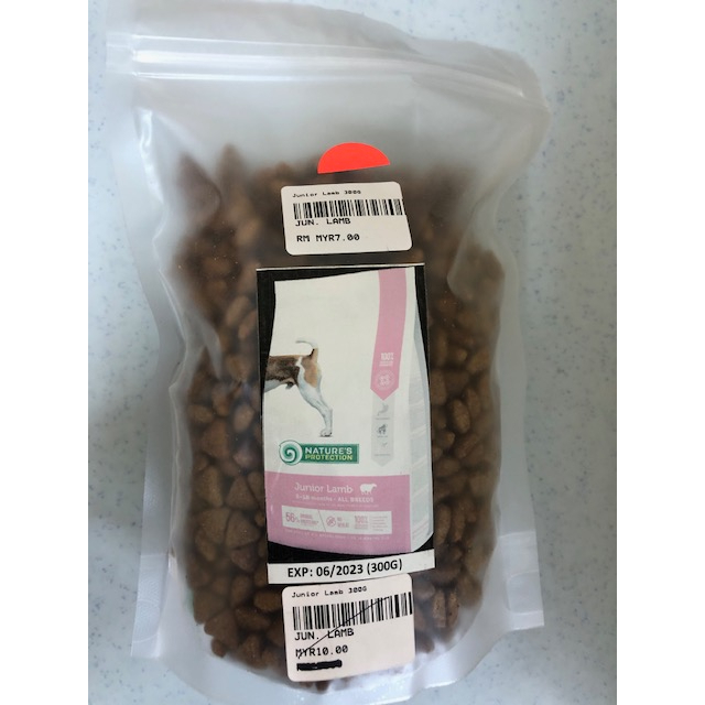 Nature's protection "Junior Lamb" All Breeds dog food - 300g REPACK ...